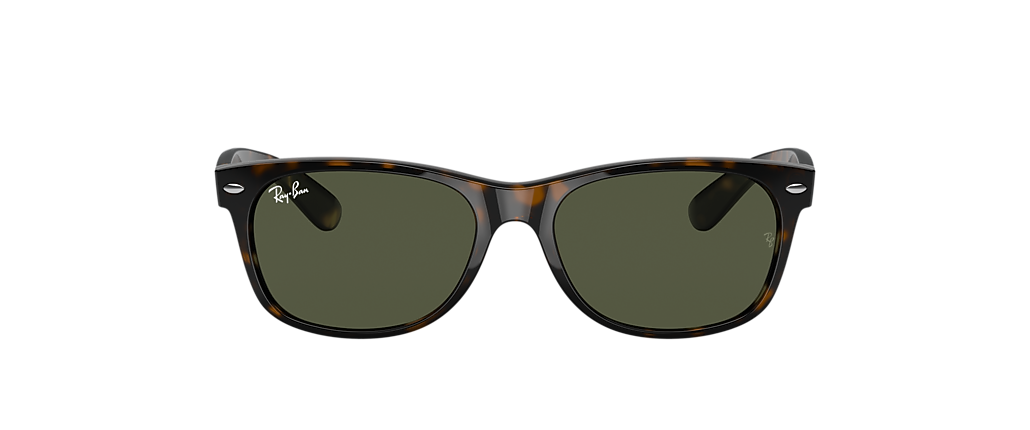 Ray-Ban RB2132 New Wayfarer Classic Sunglasses with G-15 Green lenses ...