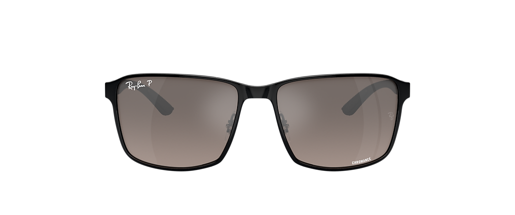 Ray-Ban RB3721CH Chromance Sunglasses with Grey lenses and Black On ...