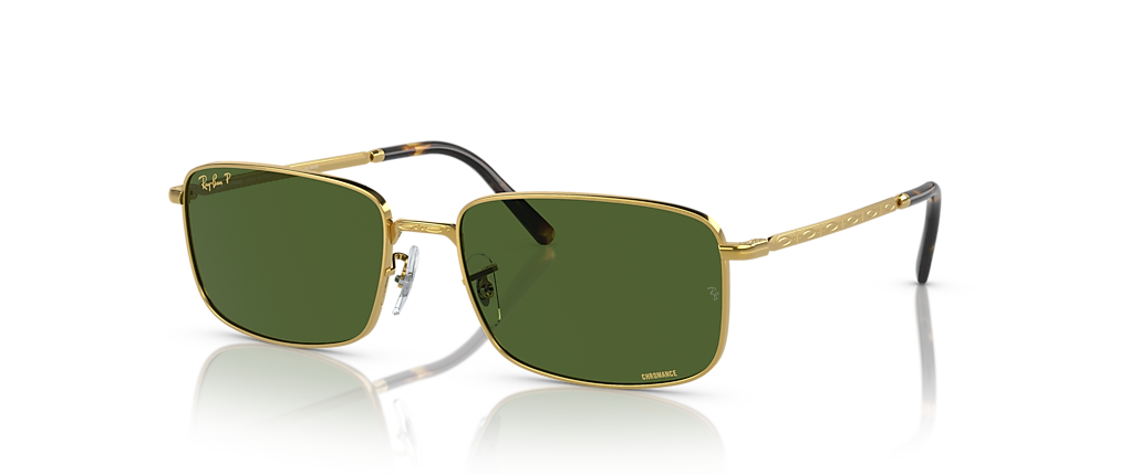 Ray-Ban RB3717 Sunglasses with Dark Green lenses and Gold frame | OPSM
