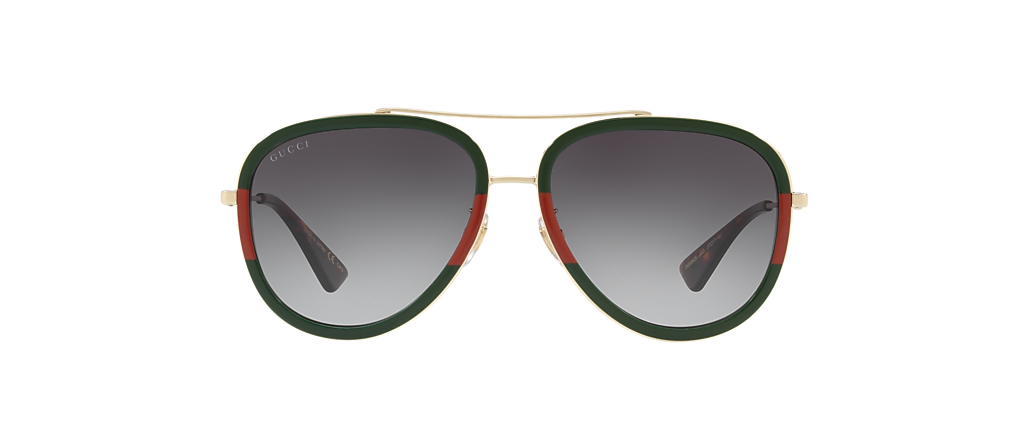 Gucci GG0062S Sunglasses with Grey lenses and Gold frame | OPSM