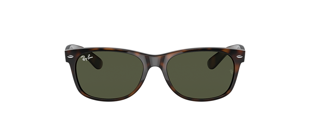 Ray-Ban RB2132 New Wayfarer Classic Sunglasses with G-15 Green lenses ...