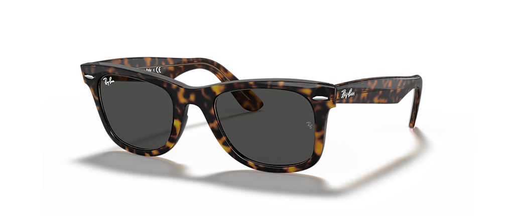 Ray-Ban RB2140 Original Wayfarer Bicolor Sunglasses with Dark Grey lenses and Havana On ...